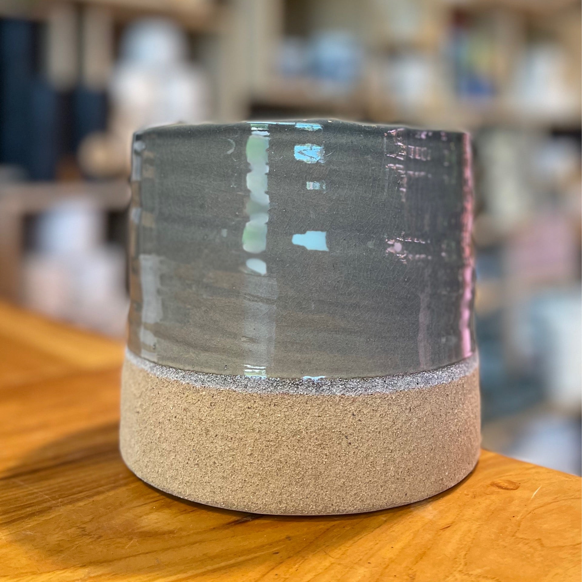 Glazed + Sand Pot 6" | spotted leaf plant company